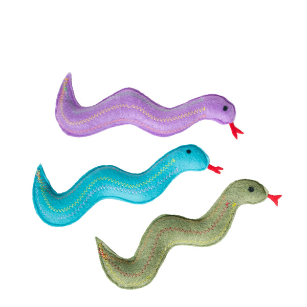 Squiggly Snake (1 Snake) - Catnip/Silvervine Cat Toy – Sweet Pickles ...
